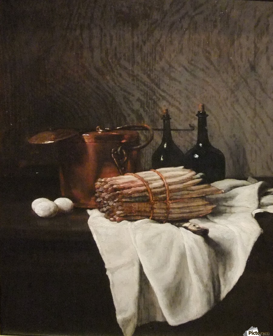 Still life on withe cloth by Francois Bonvin Wall Art