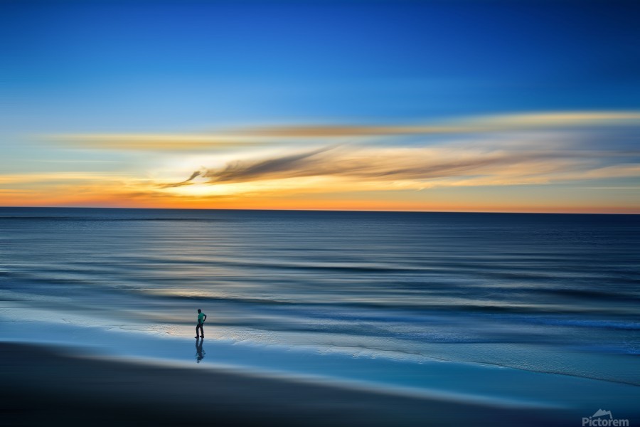 beach, calm, dawn, dusk, landscape, nature, outdoors, person ...