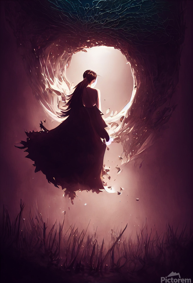 floating girl 1 by Neurosopher Wall Art