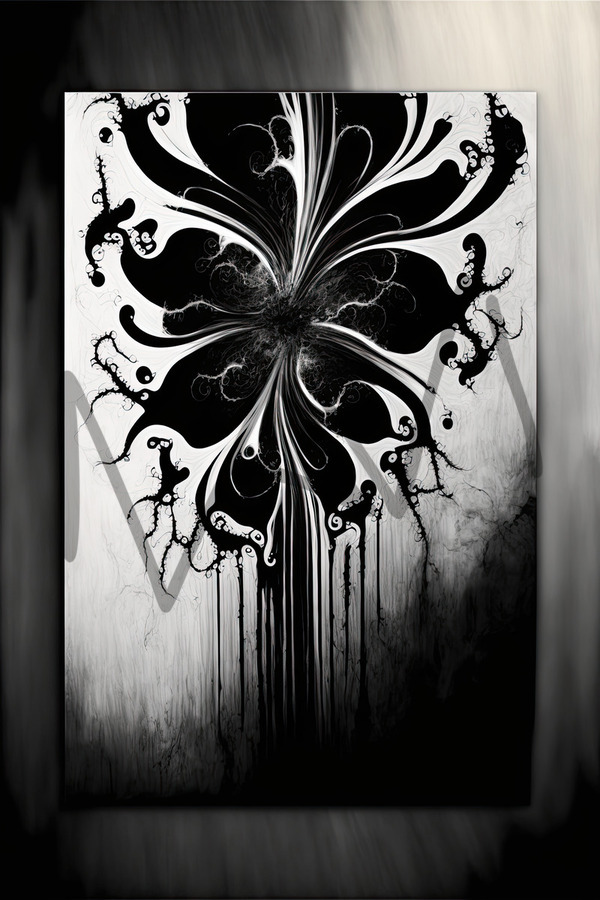 Dripping Flowers by Navi Heart Wall Art