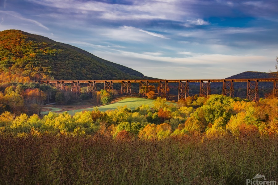 Moodna Viaduct Train Bridge by LJ Preller Photography Wall Art
