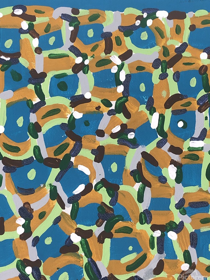 BLUE FACES by Valeda Williams Wall Art