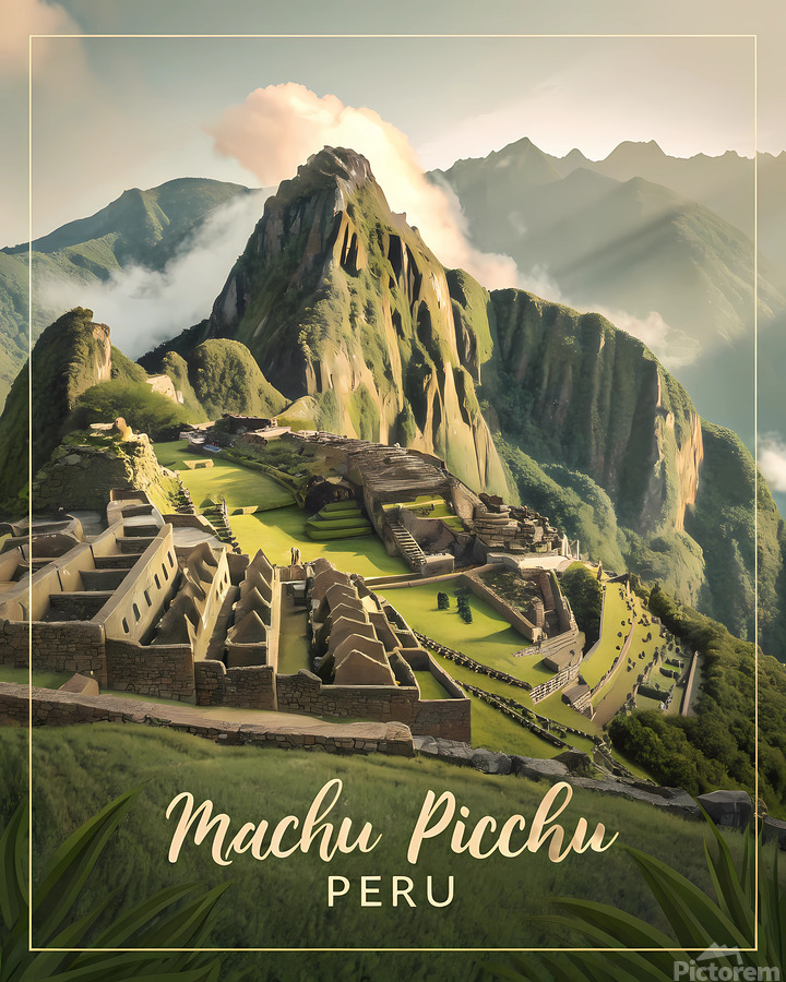 Machu Picchu Peru Poster | Ancient Inca Trail Wall Art | Adventure ...