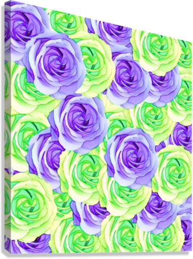 purple rose and green rose pattern abstract background par TimmyLA