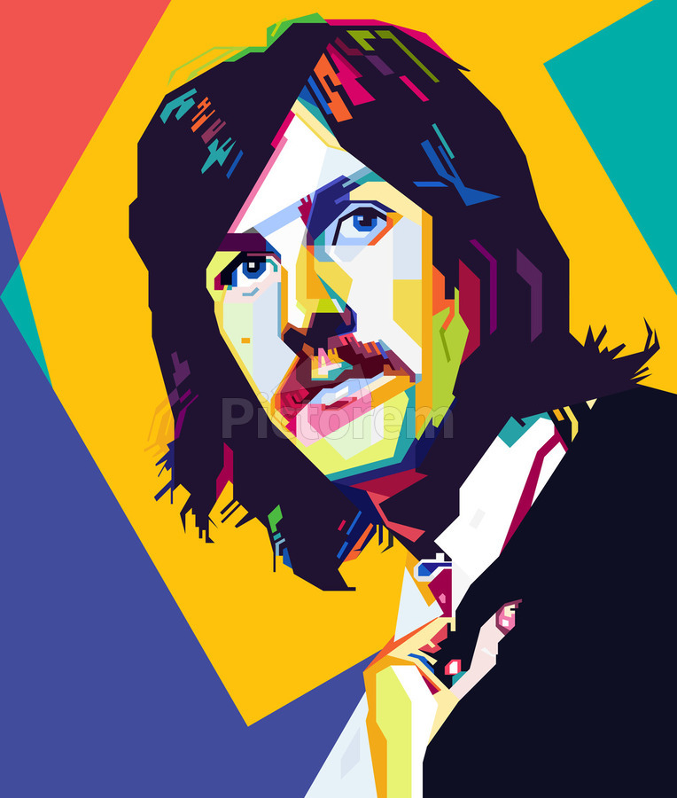 John Bonham Pop Art WPAP by Supri Wahyudi Wall Art