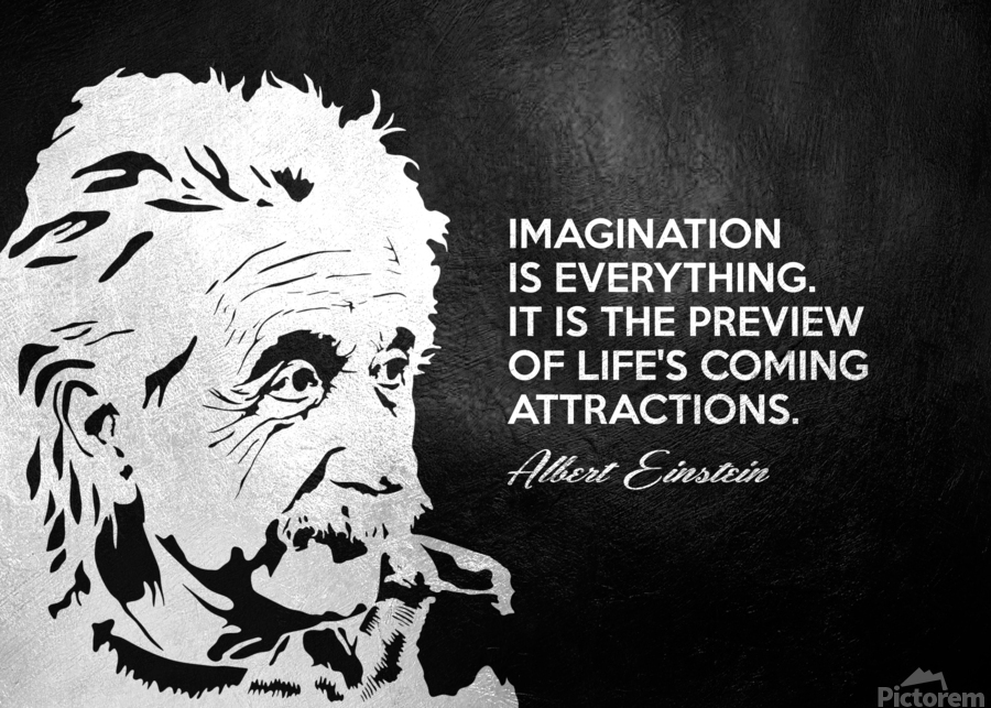 Albert Einstein Imagination Motivational Wall Art by ABConcepts Wall Art