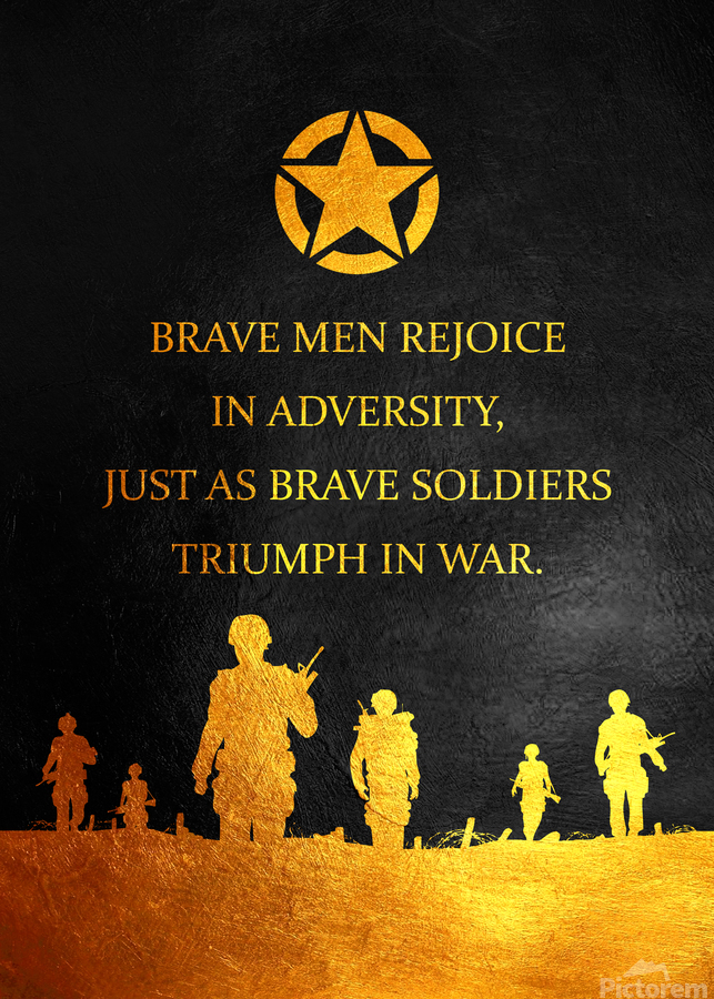 Brave In Adversity Motivational Wall Art by ABConcepts Wall Art