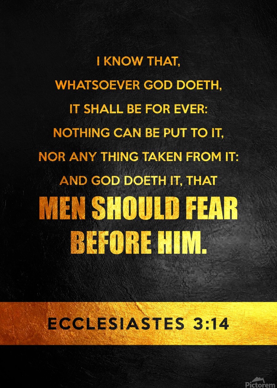 Ecclesiastes 3:14 Bible Verse Wall Art by ABConcepts Wall Art