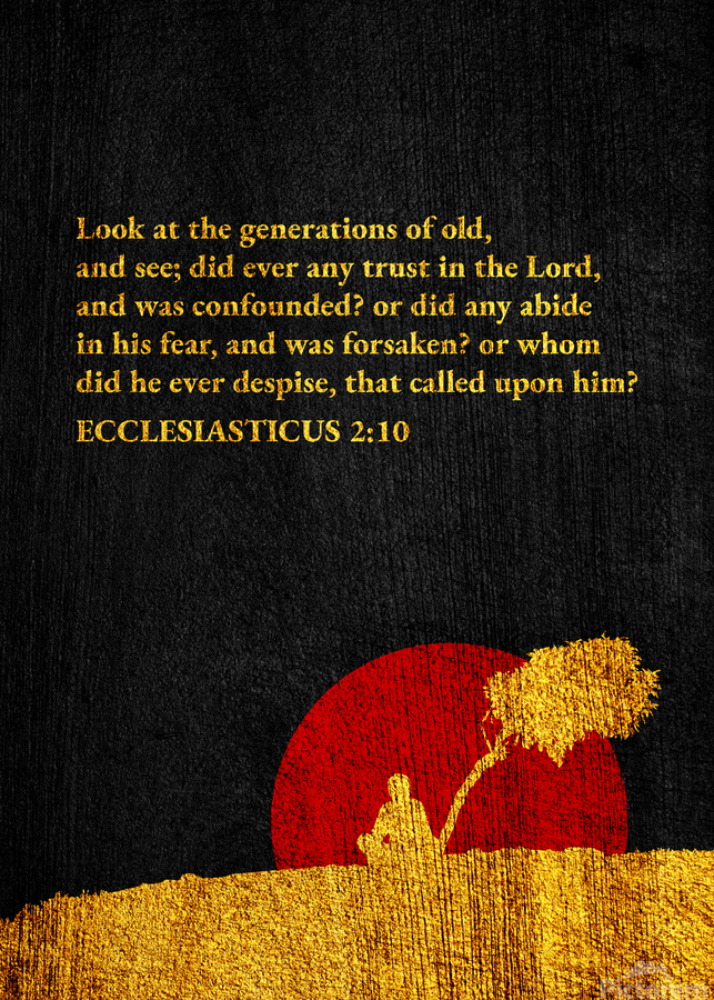 Ecclesiasticus 2:10 Bible Verse Wall Art by ABConcepts Wall Art