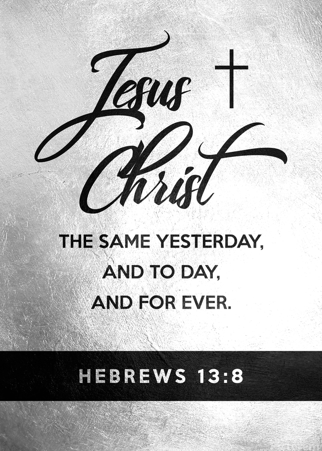 Hebrews 13:8 Bible Verse Wall Art by ABConcepts Wall Art