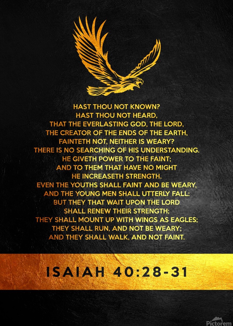 Isaiah 40:28-31 Bible Verse Wall Art by ABConcepts Wall Art