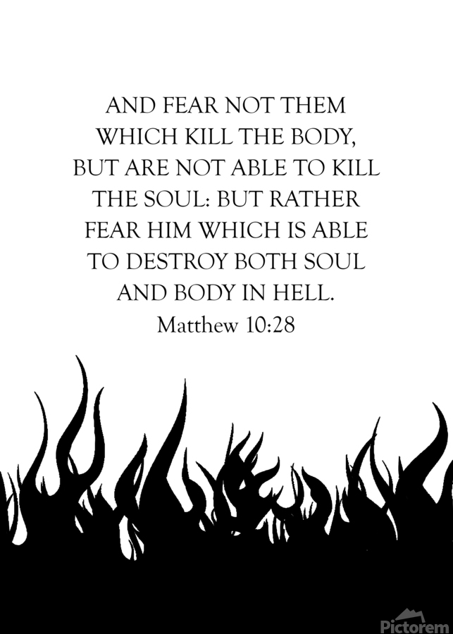 Matthew 10:28 Bible Verse Wall Art by ABConcepts Wall Art