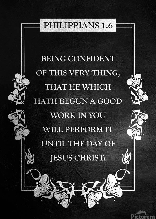 Philippians 1:6 Bible Verse Wall Art by ABConcepts Wall Art