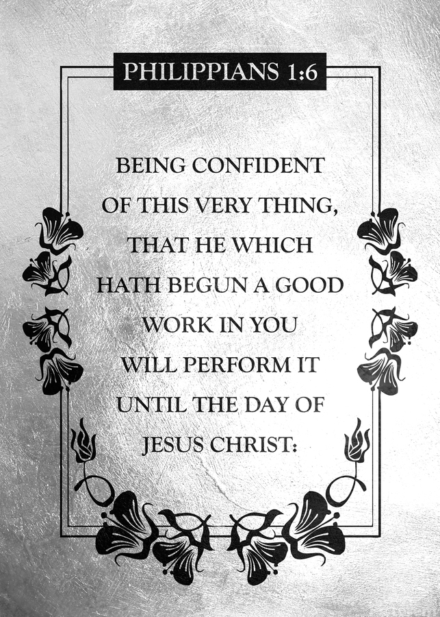 Philippians 1:6 Bible Verse Wall Art by ABConcepts Wall Art