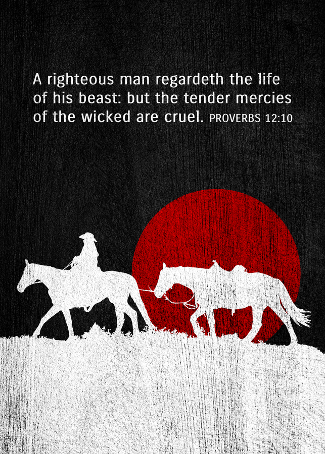 Proverbs 12:10 Bible Verse Wall Art by ABConcepts Wall Art