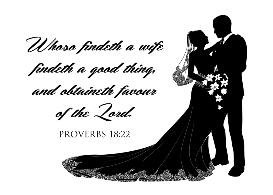 Proverbs 18:22 Bible Verse Wall Art by ABConcepts Wall Art