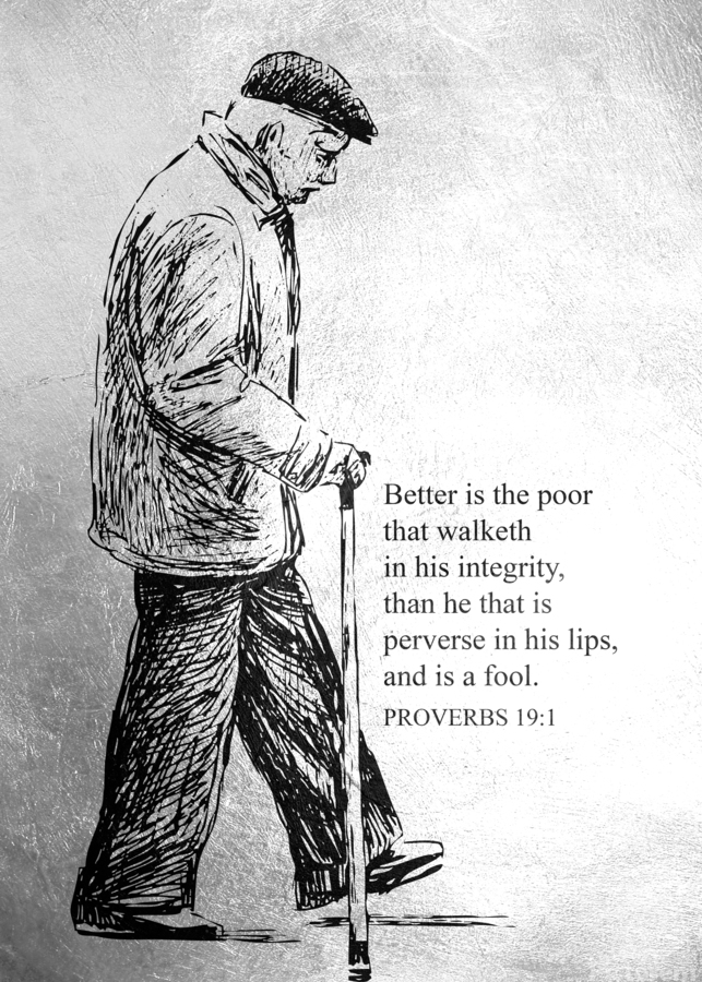 Proverbs 19:1 Bible Verse Wall Art by ABConcepts Wall Art