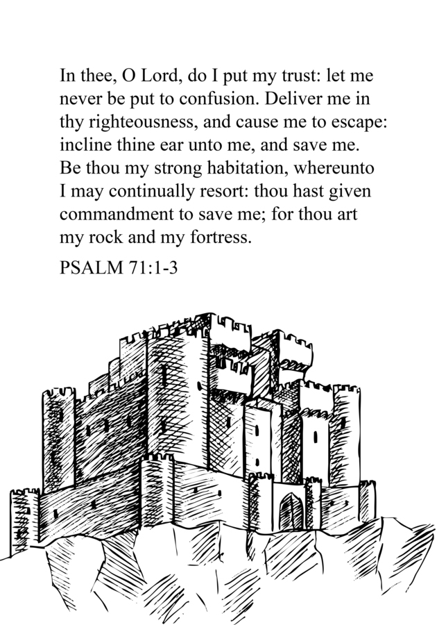 Psalm 71 1 3 white by ABConcepts Wall Art