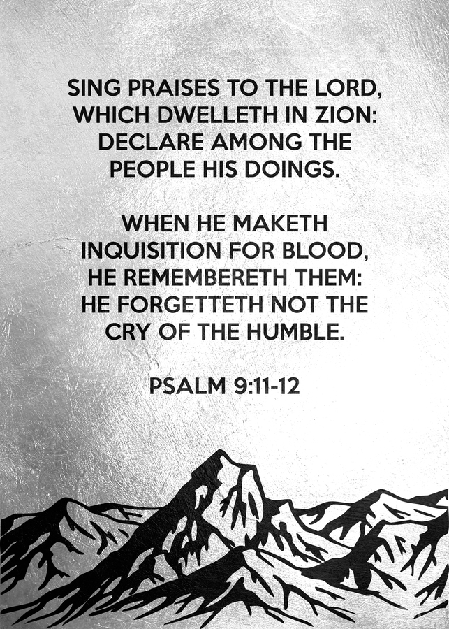 Psalm 9:11-12 Bible Verse Wall Art by ABConcepts Wall Art