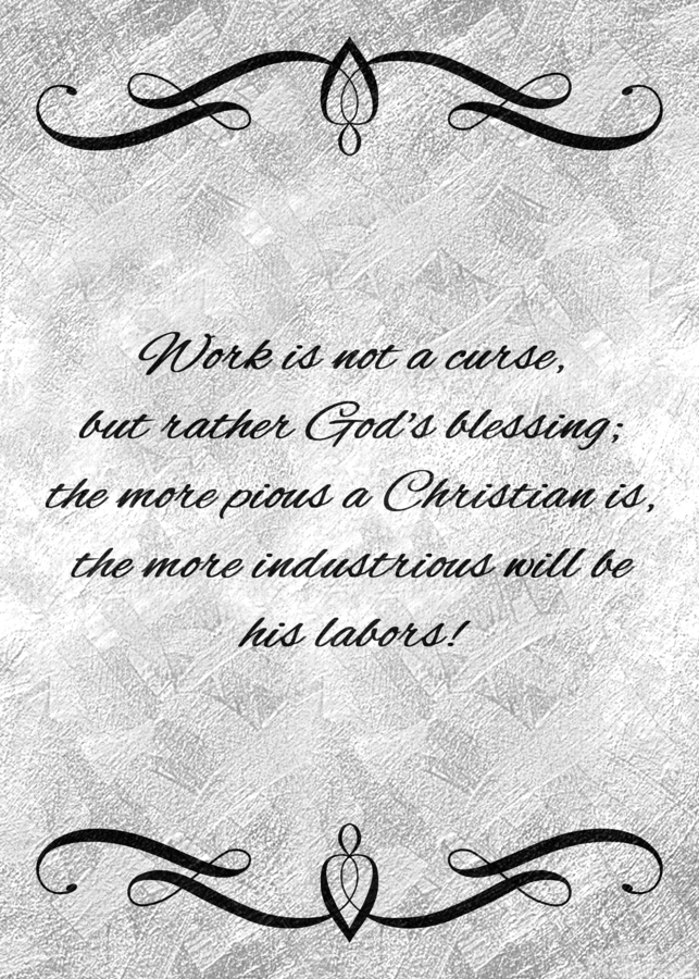 blessing of work silver by ABConcepts Wall Art