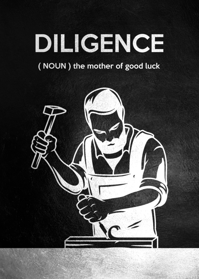 Diligence Motivational Wall Art by ABConcepts Wall Art