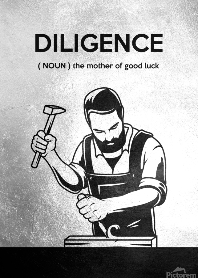 Diligence Motivational Wall Art by ABConcepts Wall Art