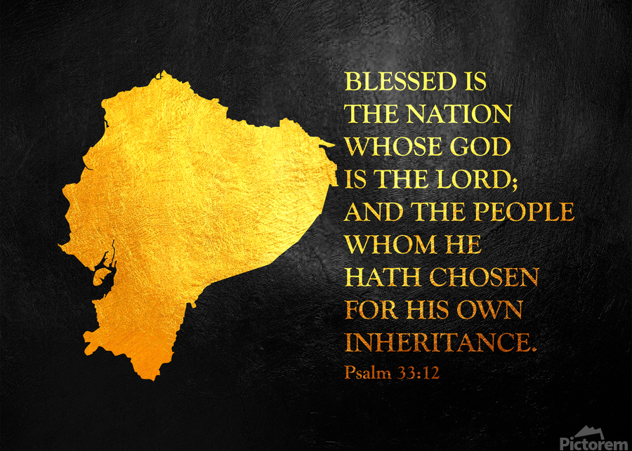 Ecuador Gold Map Wall Art by ABConcepts Wall Art