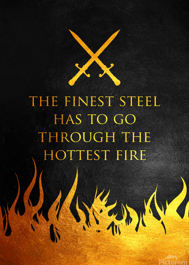Finest Steel Hottest Fire Motivational Wall Art by ABConcepts Wall Art