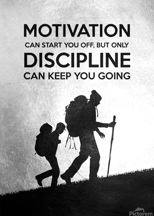 Only Discipline Motivational Wall Art by ABConcepts Wall Art