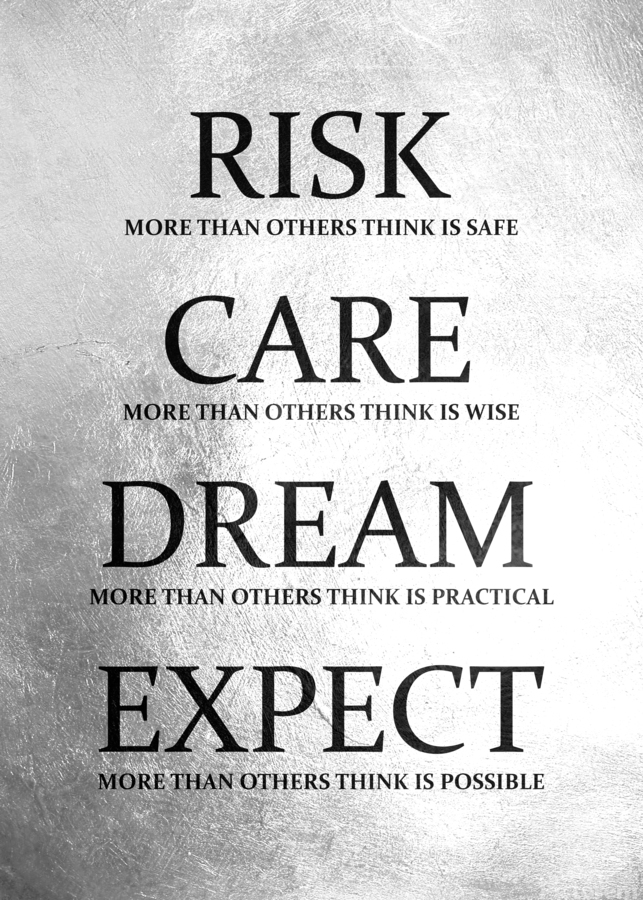 Take the Risk Motivational Wall Art by ABConcepts Wall Art