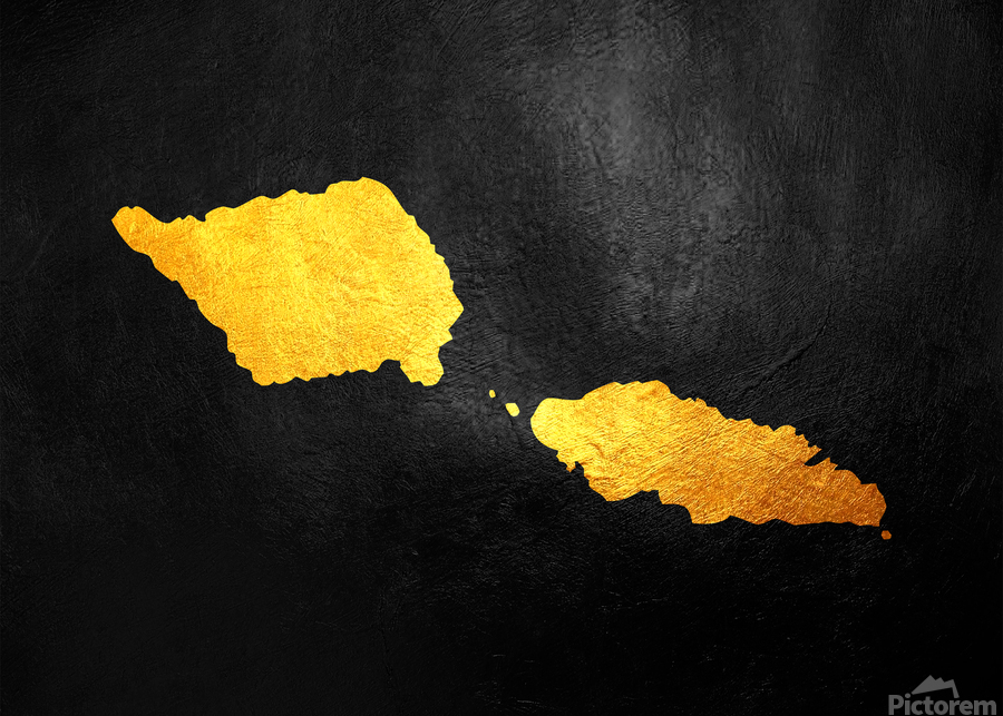 samoa gold map by ABConcepts Wall Art