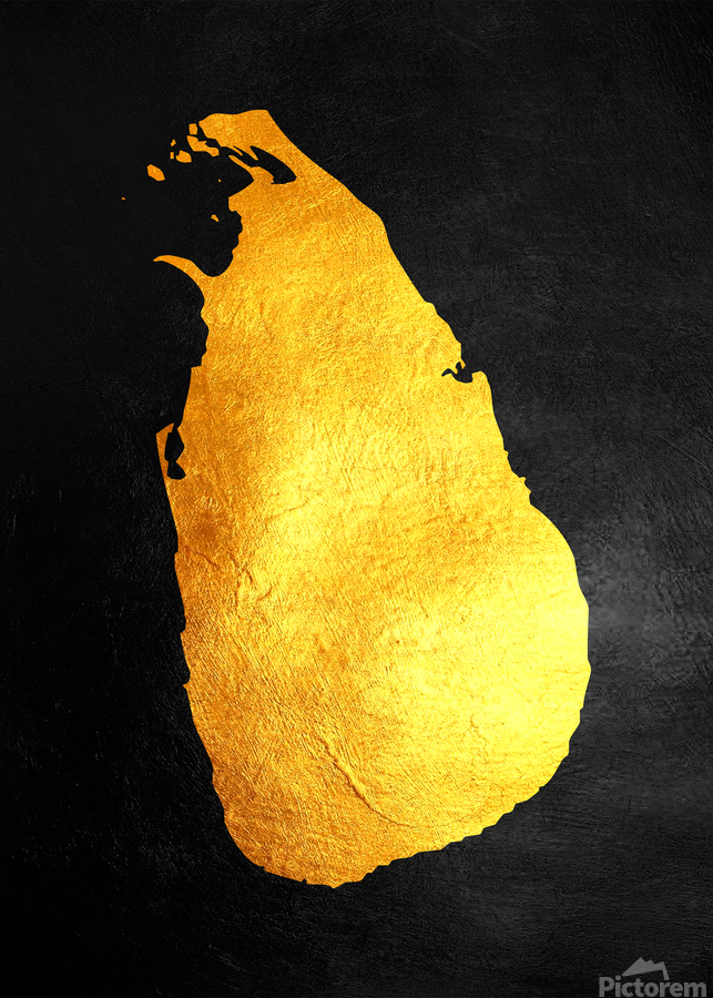 sri lanka gold map by ABConcepts Wall Art