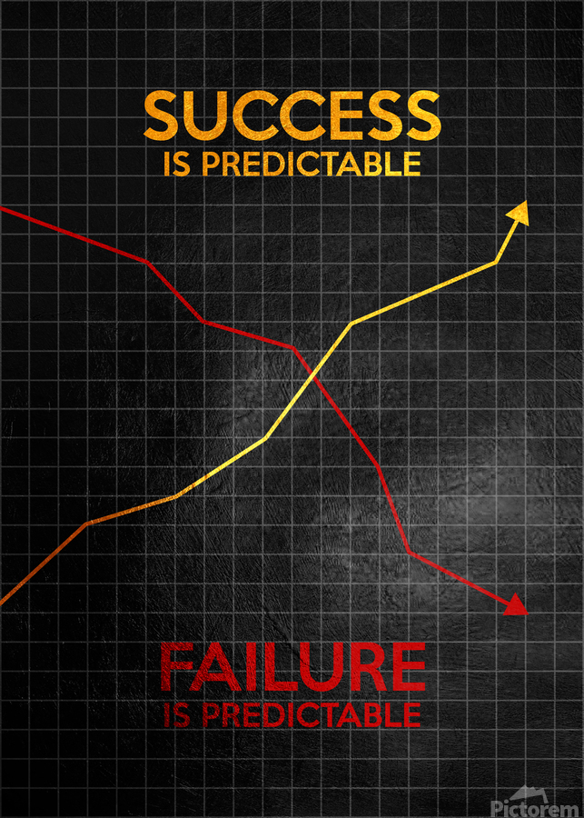 Failure and Success Are Predictable Motivational Wall Art by ABConcepts Wall Art