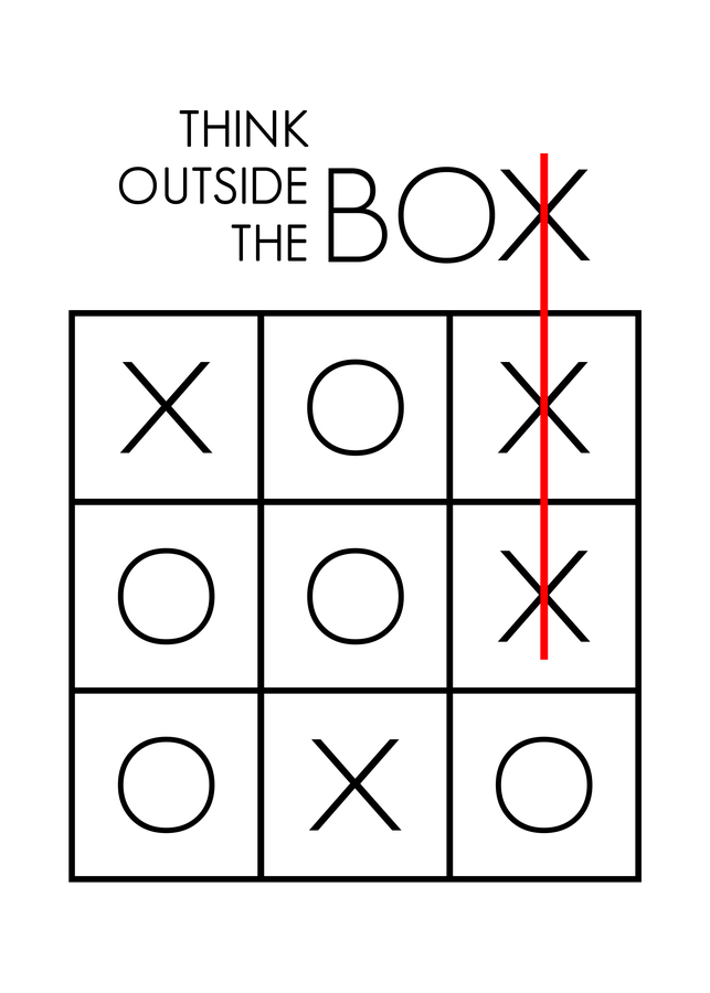 think outside the box Motivational Wall Art by ABConcepts Wall Art