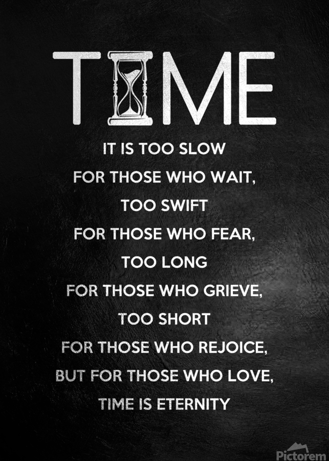 Time Poem Motivational Wall Art by ABConcepts Wall Art