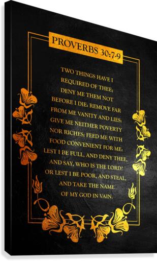 Proverbs 30:7-9 Bible Verse Wall Art by ABConcepts Wall Art
