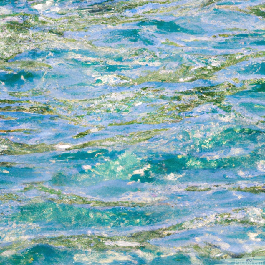 Light blue ocean surface by T Check Wall Art