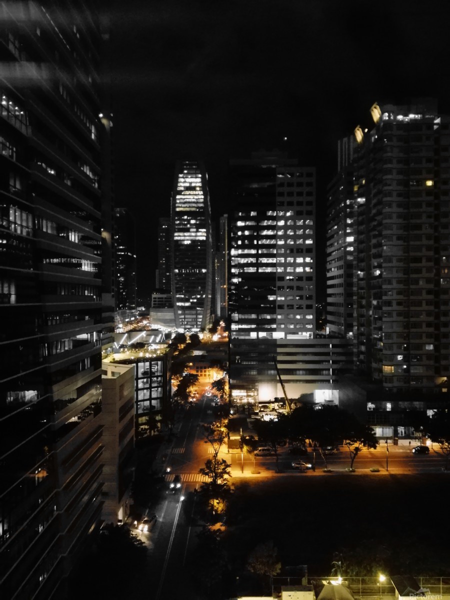 City lights of Manila by Karen Wall Art