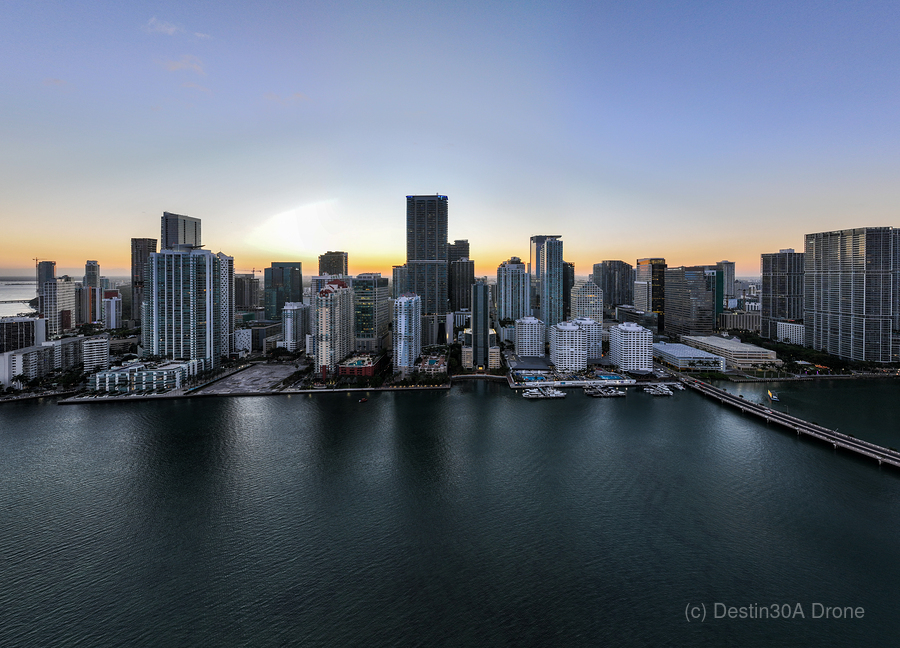 Miami Pano Tower by Destin30A Drone Wall Art
