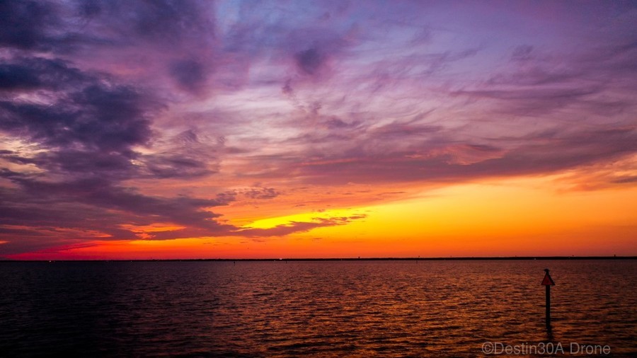 Destin Sunset by Destin30A Drone Wall Art