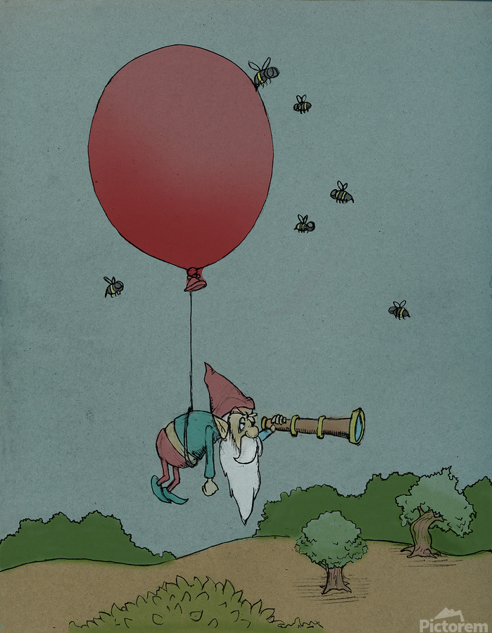 Flying Gnome by RICHARD ELLIS Wall Art