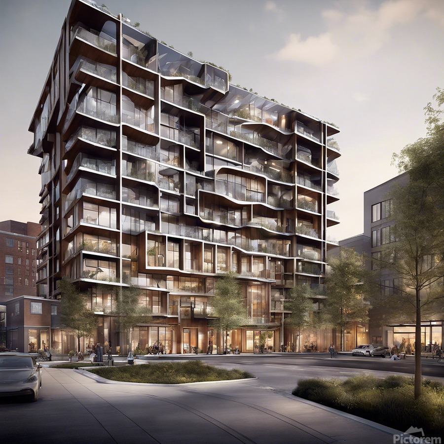 Innovative mixed use development featuring by NorElShams Wall Art