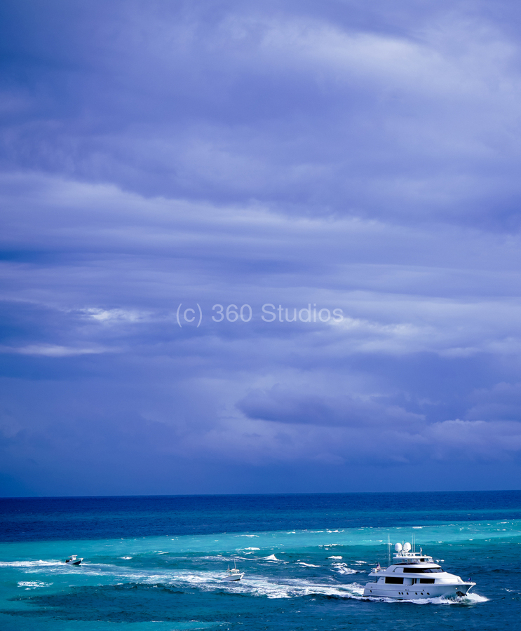 Bold Skies and Turquoise Waters PORTRAIT Yachts and Fishing Boats ...