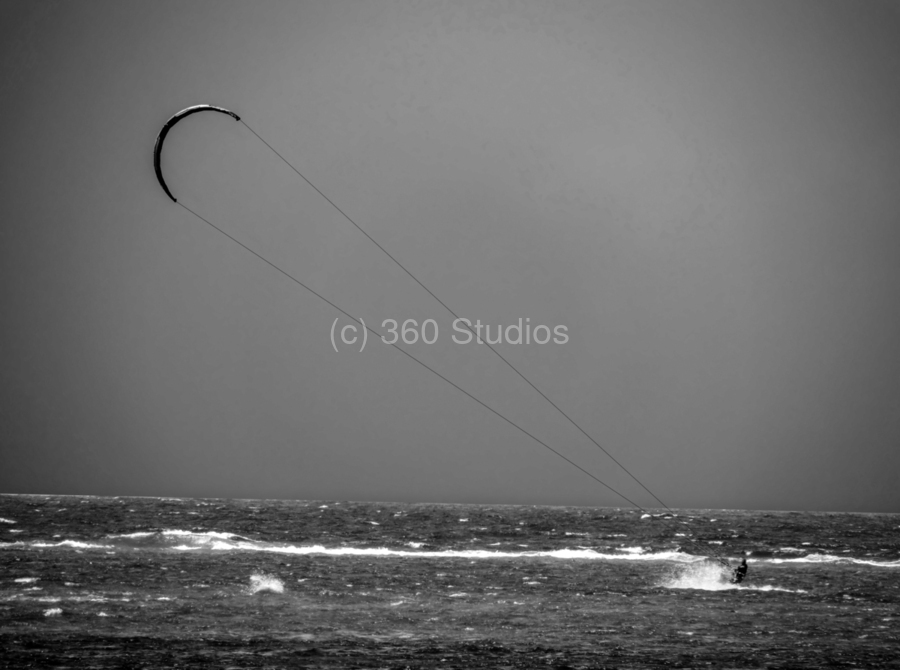BW Wind Surf Hawaii by 360 Studios Wall Art
