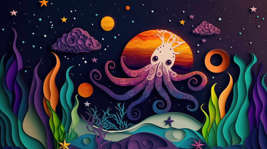 Octopus of Europa by Dan Canopy Wall Art