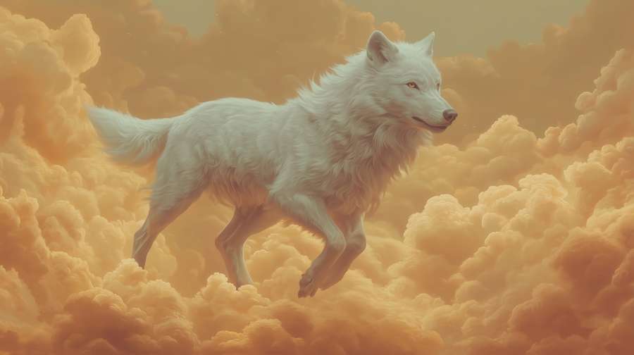 Cloud Wolf by Dan Canopy Wall Art