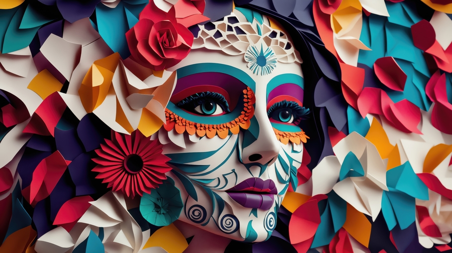 Lady Origami by Dan Canopy Wall Art