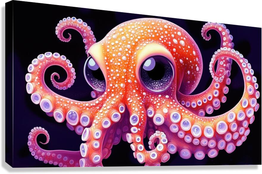 The cutest Octopus by Dan Canopy Wall Art