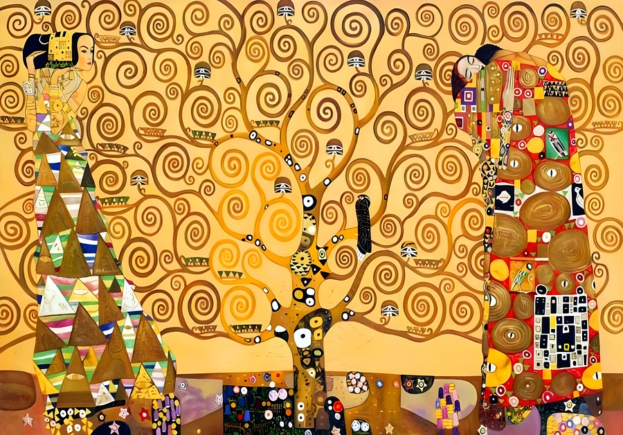 Gustav Klimt - Tree of Life. 1909 by Vivanne Wall Art