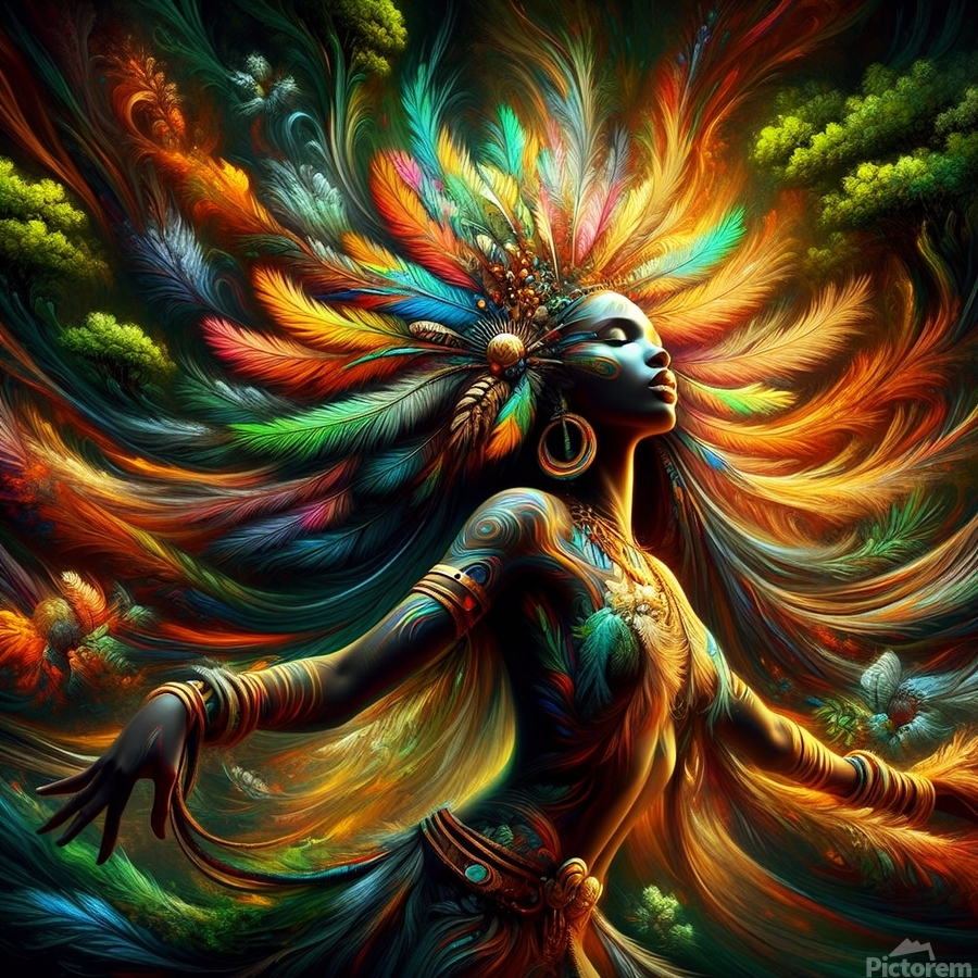 DANCE OF INDIGENOUS by DIGITAL MAGIC GALLERY Wall Art
